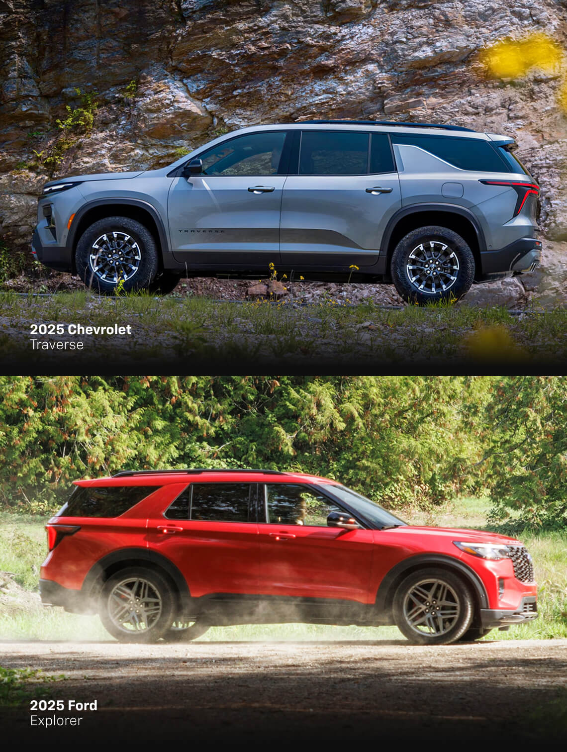 Chevy Traverse vs. Ford Explorer | 2025 Comparison